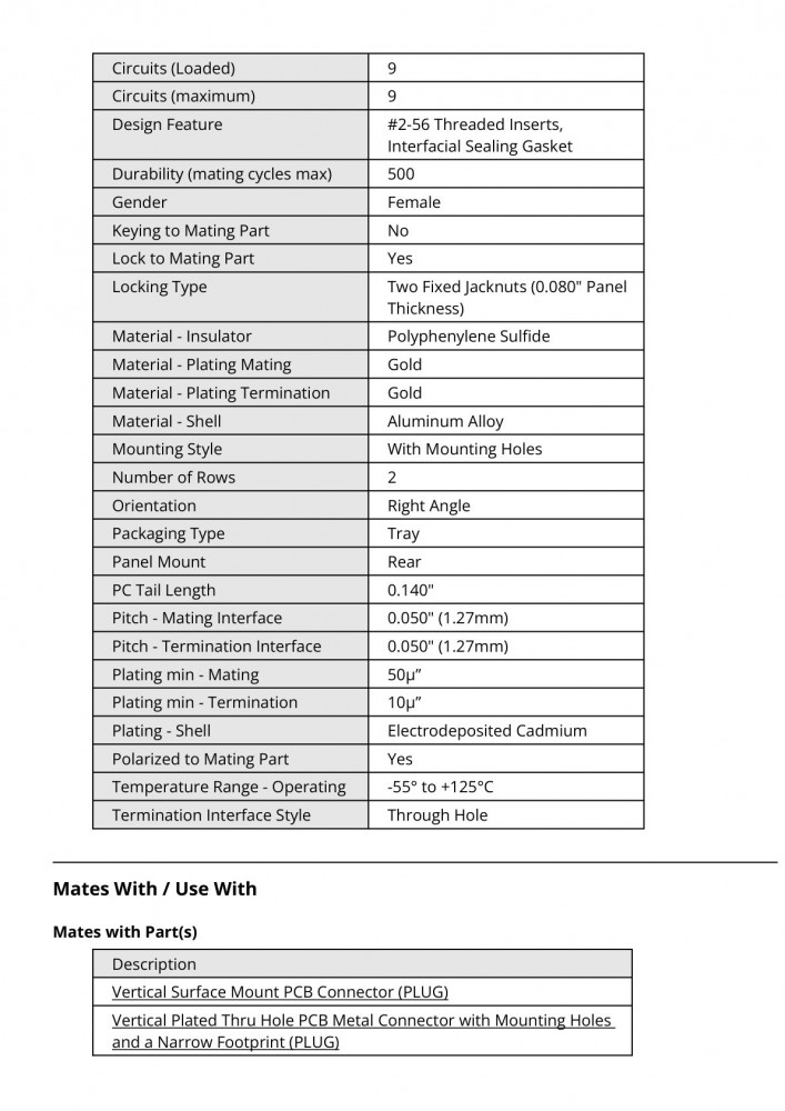 Technical document page 2 for MK-2E3-009-443-290S-0B7
