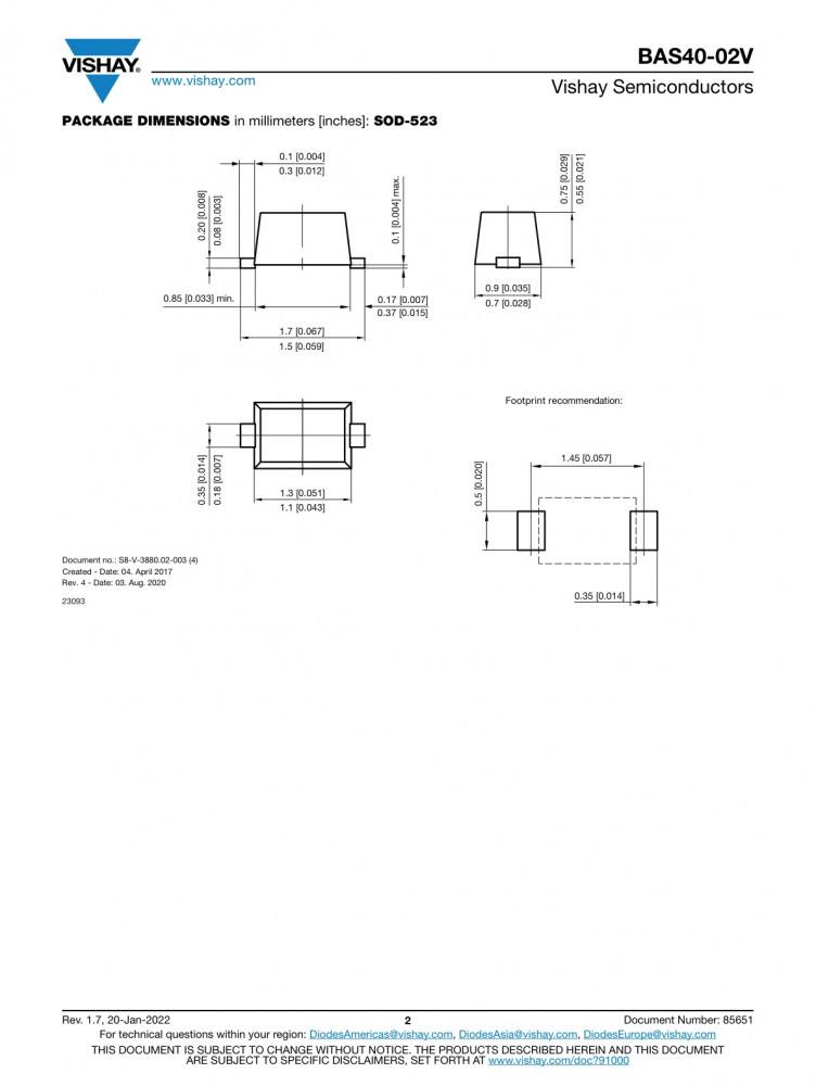 BAS40-02V- datasheet page 2
