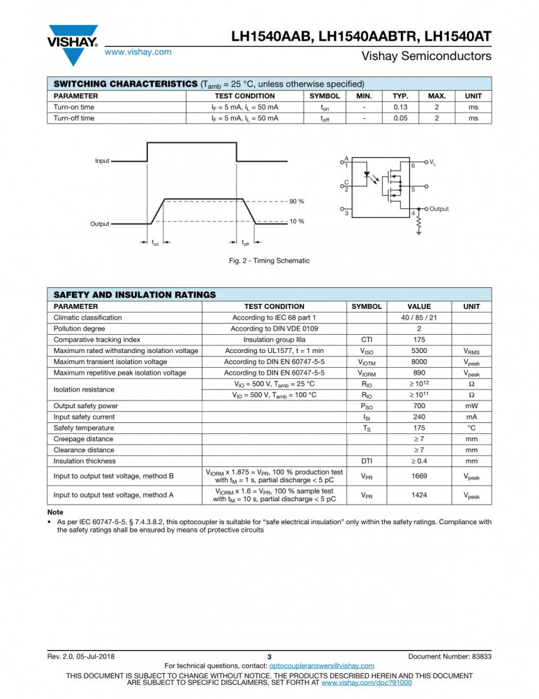 LH1540 datasheet page 3