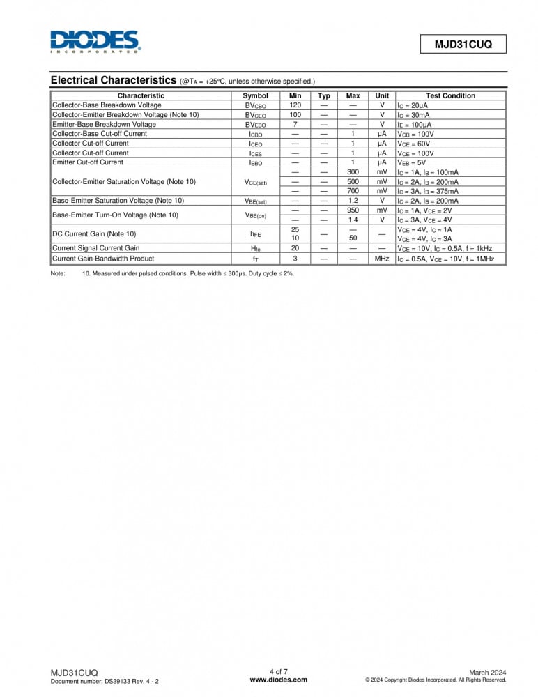MJD31CUQ-13 datasheet page 4
