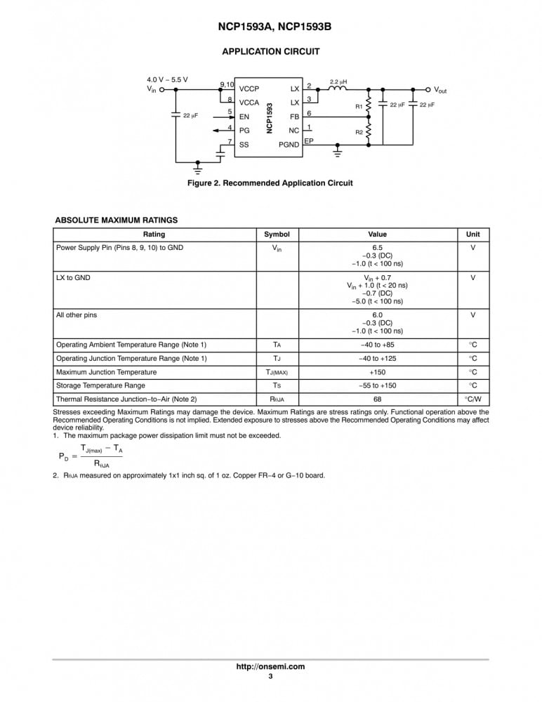 NCP1593AGEVB document page 3