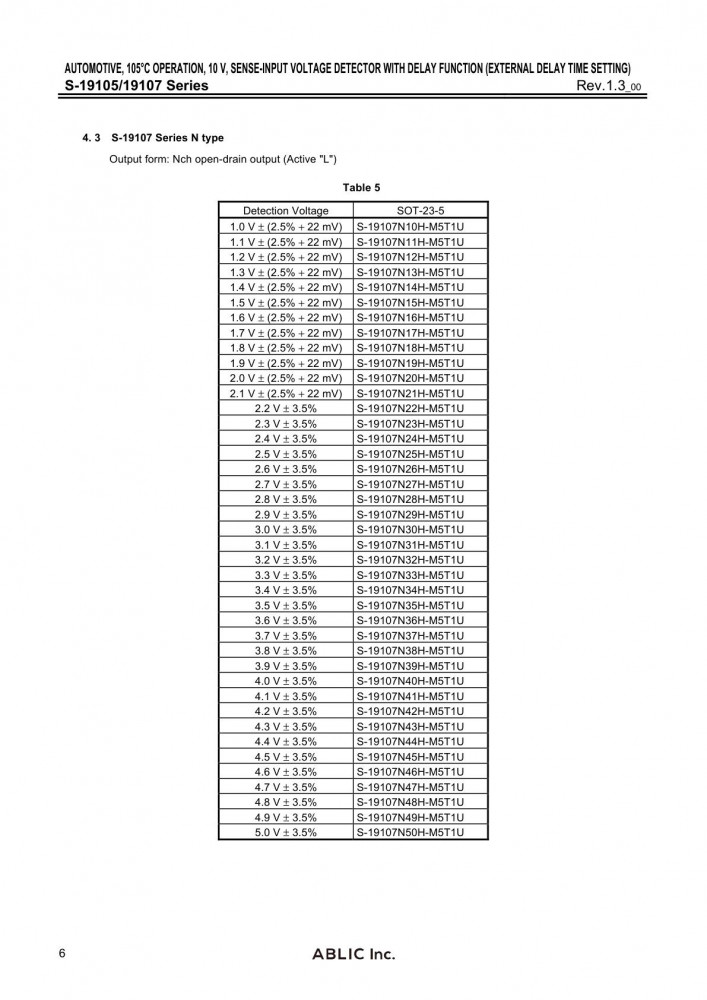 S-19105/19107 datasheet page 6
