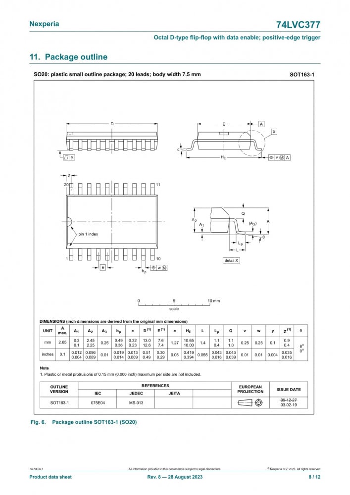 74LVC377 datasheet page 8