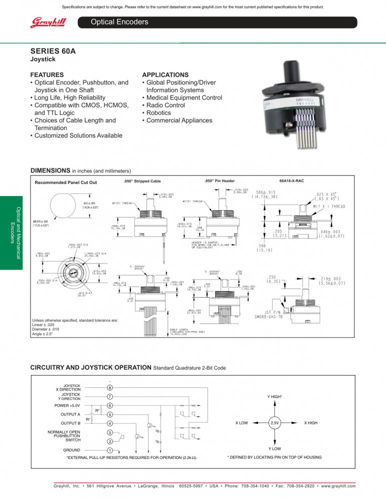 Grayhill Series 60A product documentation page 1