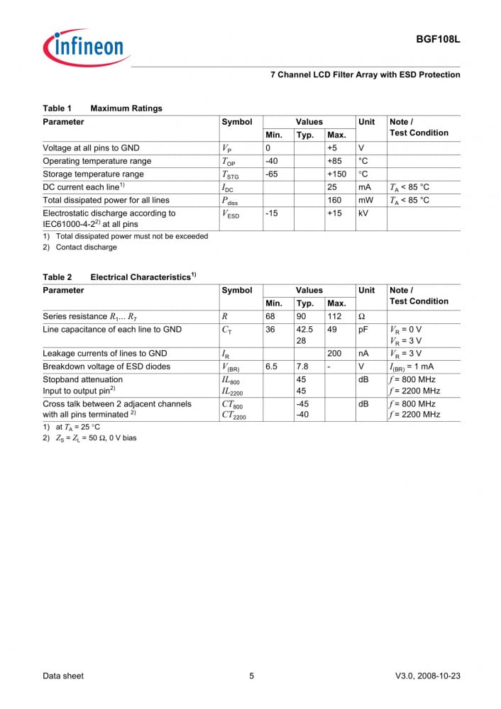 BGF 108L E6328 datasheet page 5