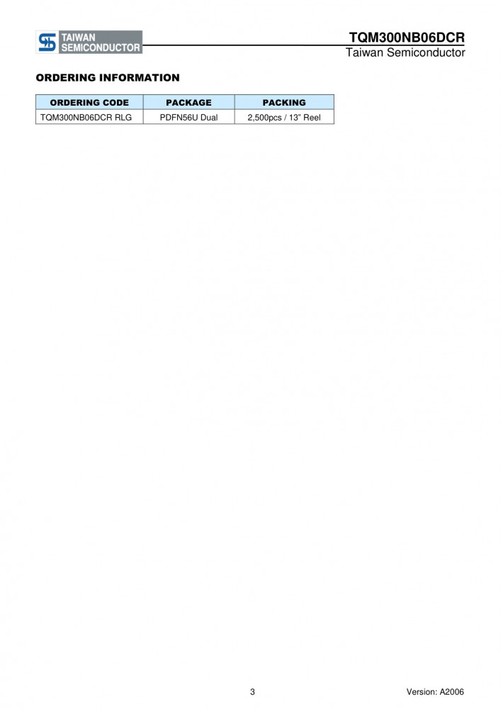 TQM300NB06DCR datasheet page 3