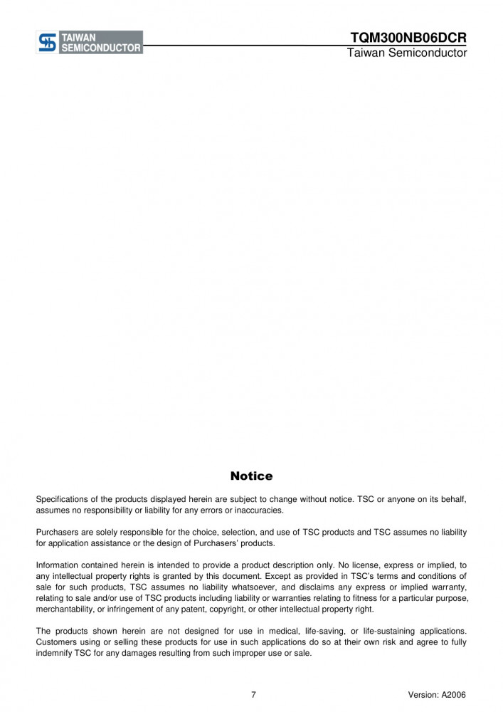 TQM300NB06DCR datasheet page 7