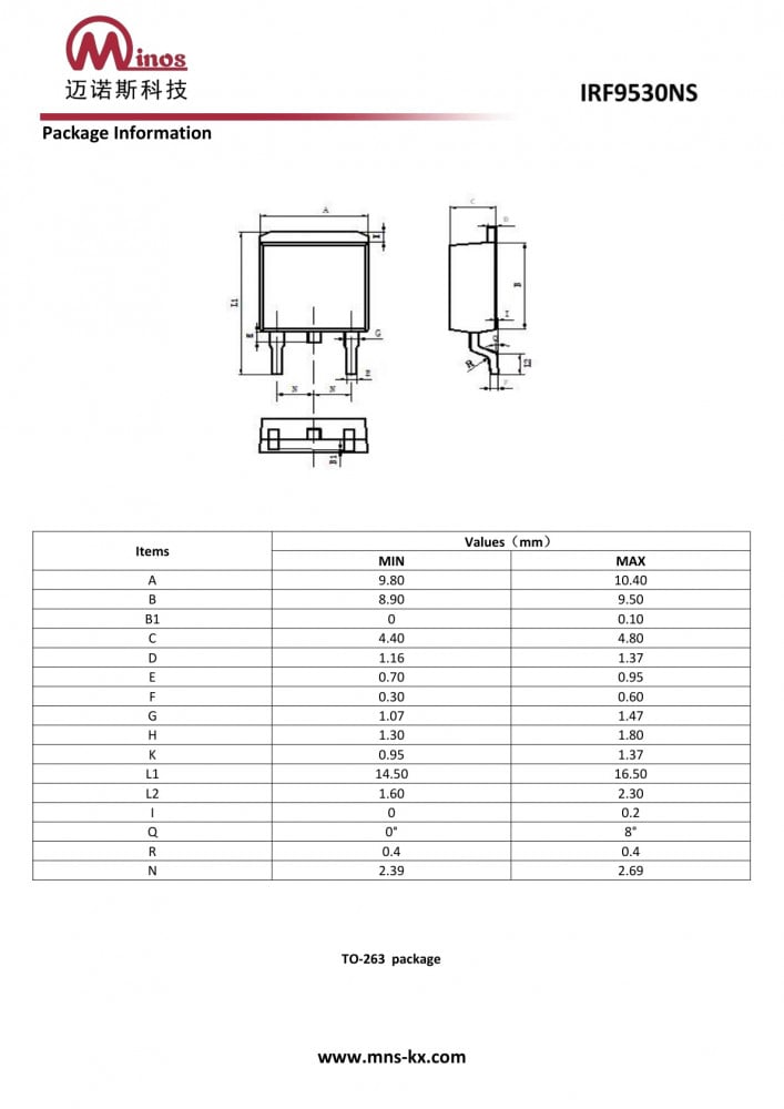 IRF9530NS-MNS datasheet page 6
