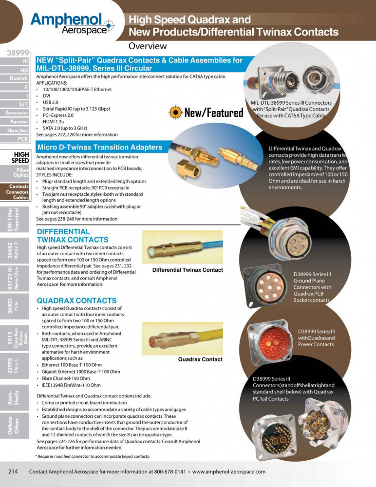 Amphenol high-frequency contacts catalog page 3