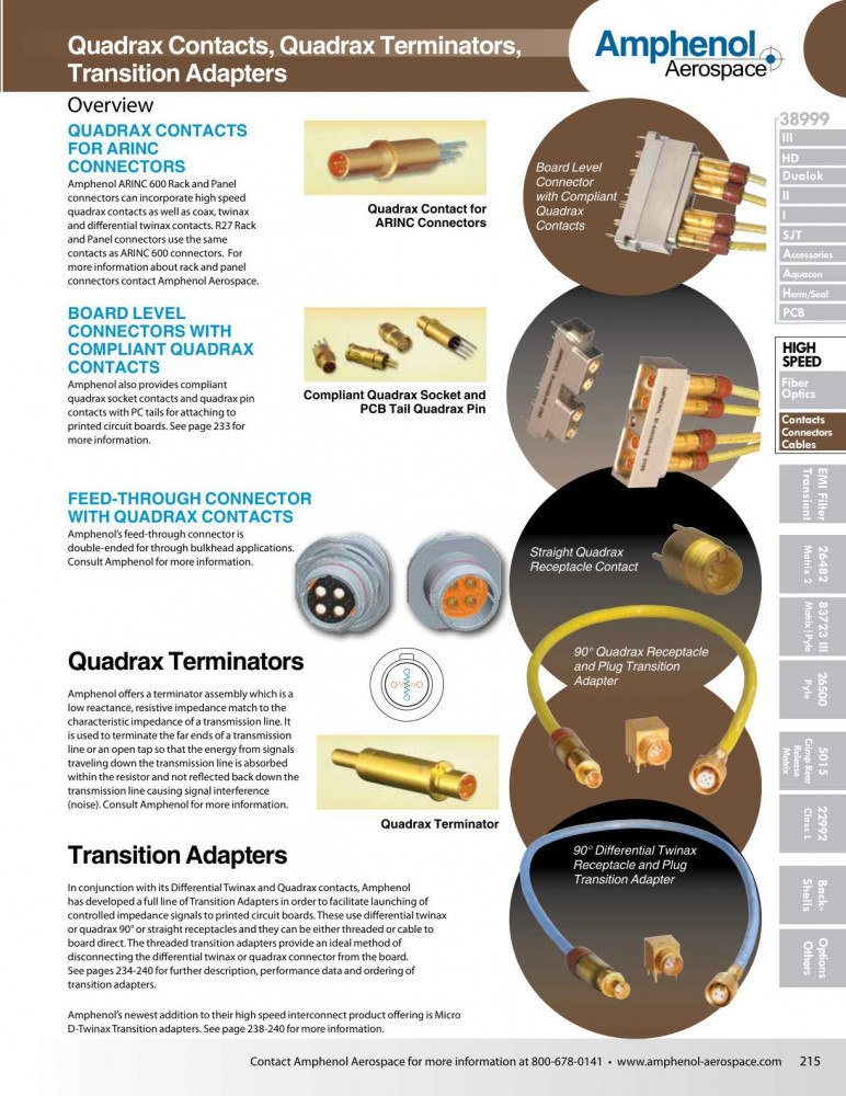 Amphenol high-frequency contacts catalog page 4