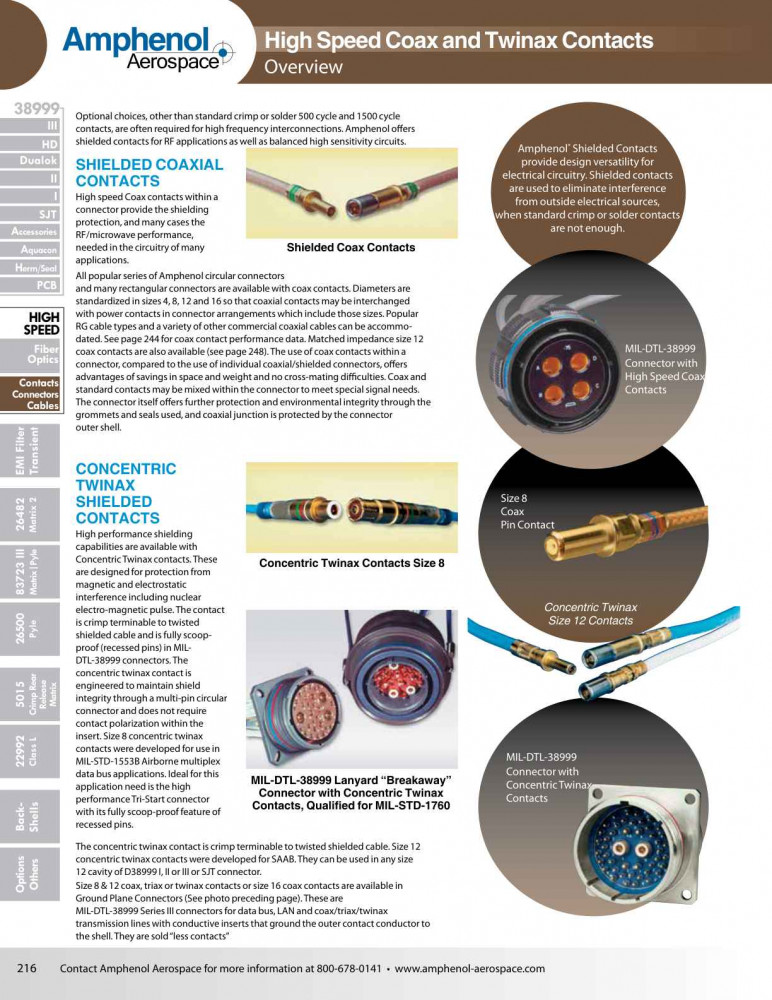 Amphenol high-frequency contacts catalog page 5
