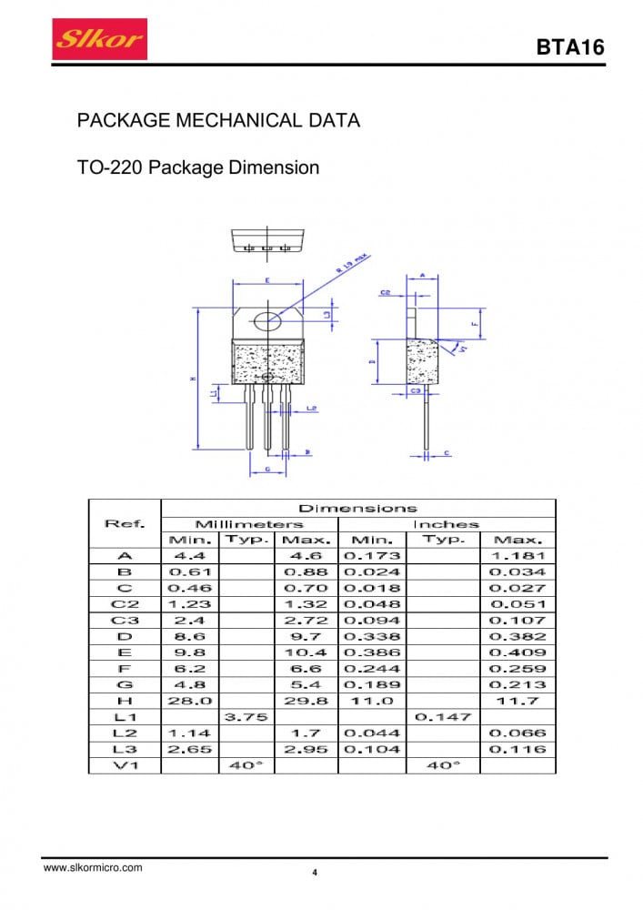 BTA16-800B datasheet page 4