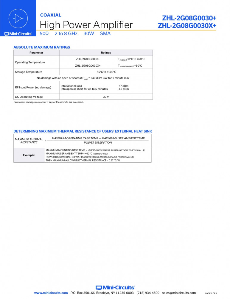 ZHL-2G08G0030X+ datasheet page 5