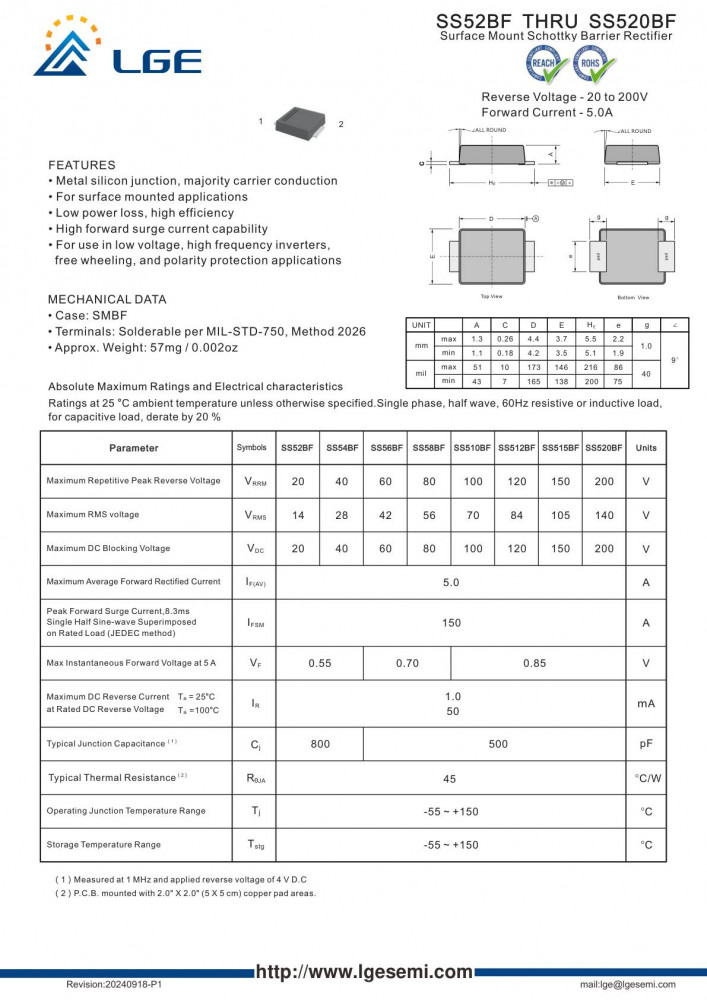LGE SS510BF datasheet page 1