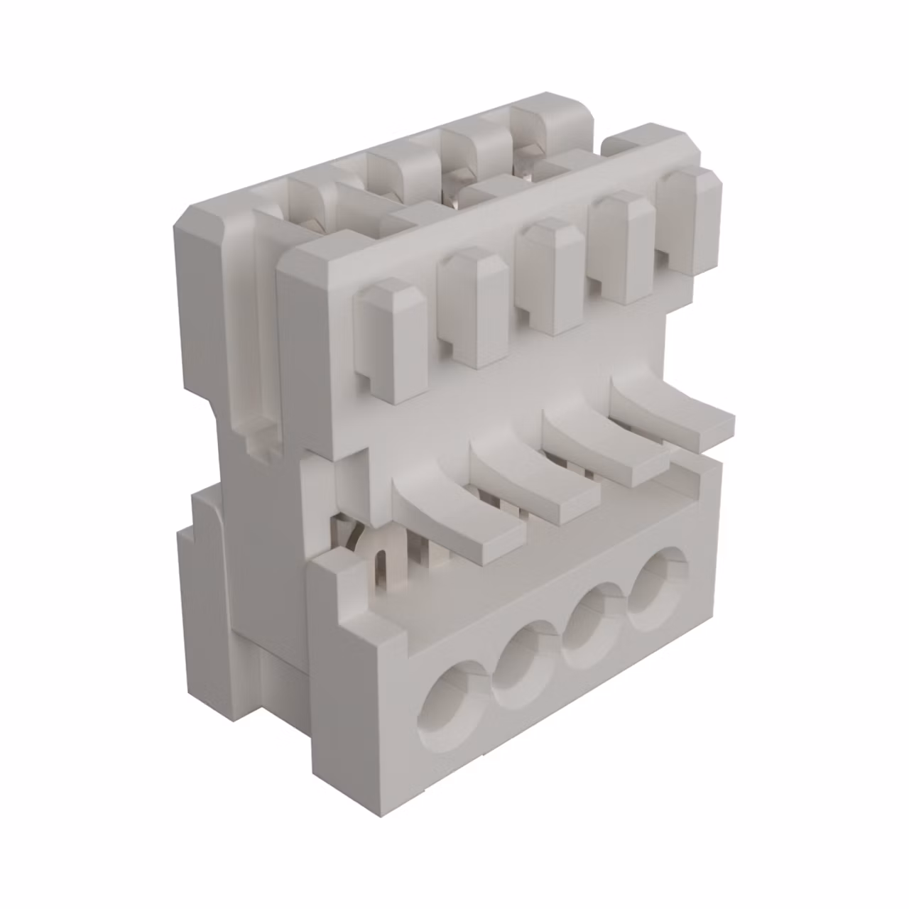 Appli-Mate RAST 2.5 Female Connector, 2.50mm Pitch, 4 Circuits, All Position Keys, 1 Narrow and 1 Open Endwall for sale