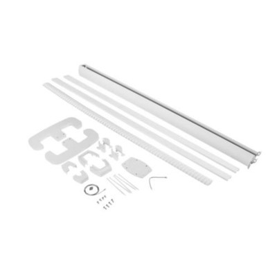 2 compartments movable snap-on column. Aluminium body and PVC cover. 2m. White finish for sale