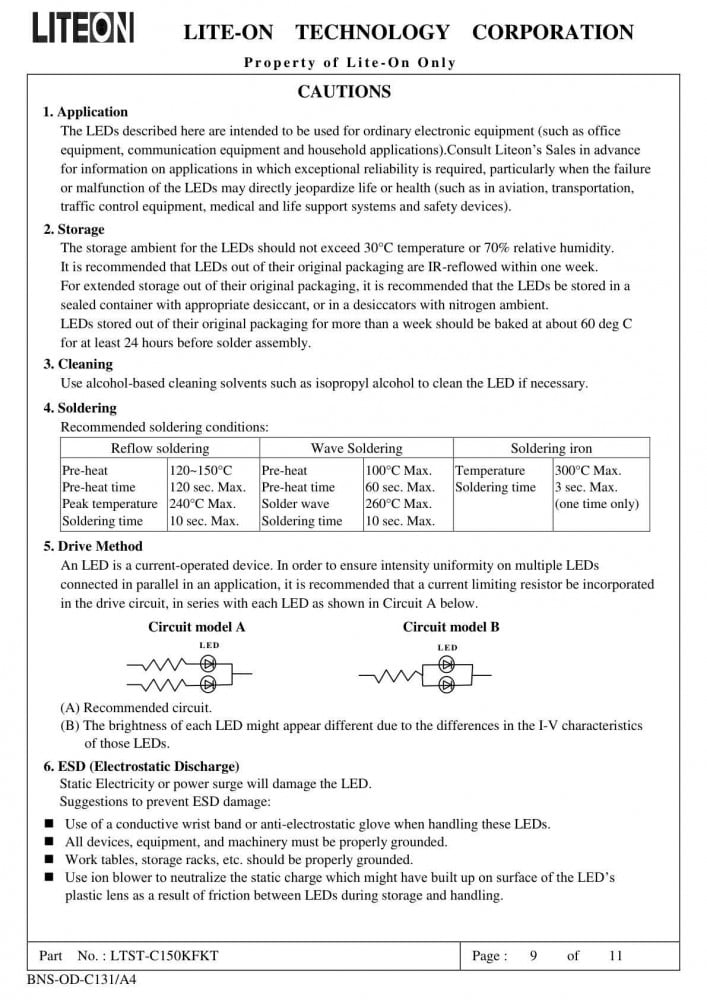 LTST-C150KFKT datasheet page 10