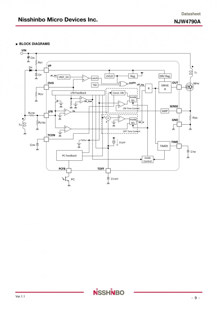 NJW4790A datasheet page 9