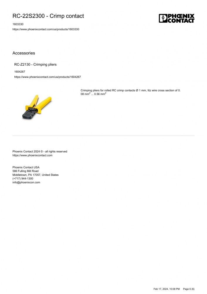 Phoenix Contact 1603330 technical document page 6