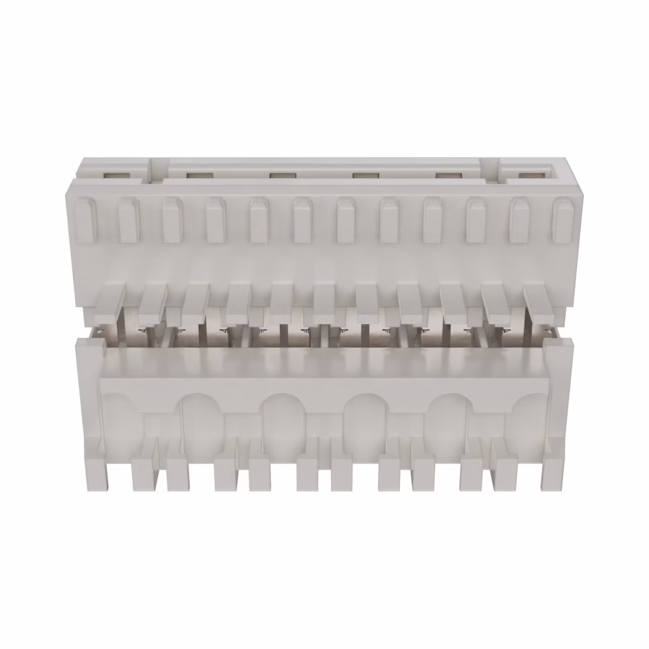 Appli-Mate RAST Power IDT Housing, 5.00mm Pitch, Direct/Indirect, Female, 6 Circuits, Fully Coded, Latches Between Circuits 1 and 2 and 5 and 6, Option A End Walls for sale
