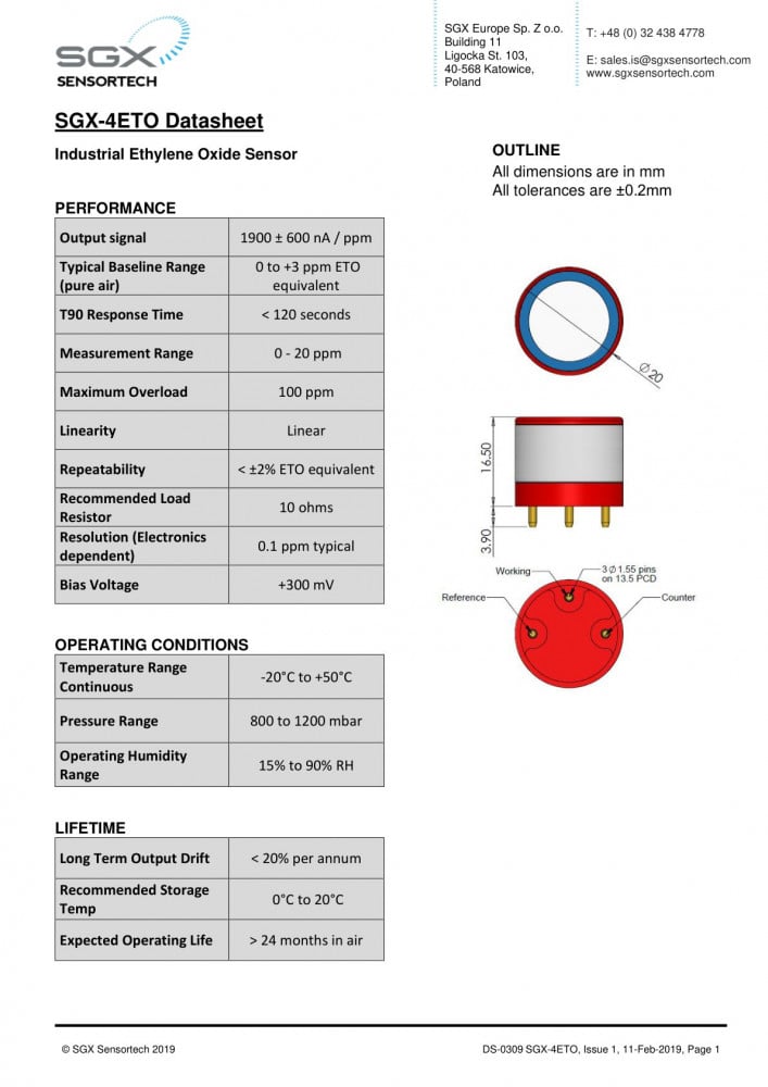 SGX-4ETO datasheet page 1