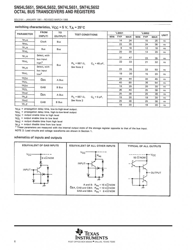 74LS652NS technical document page 7