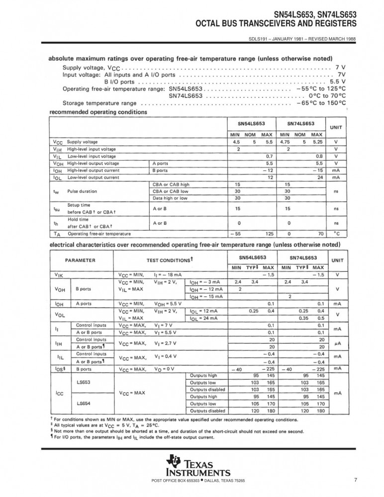 74LS652NS technical document page 8