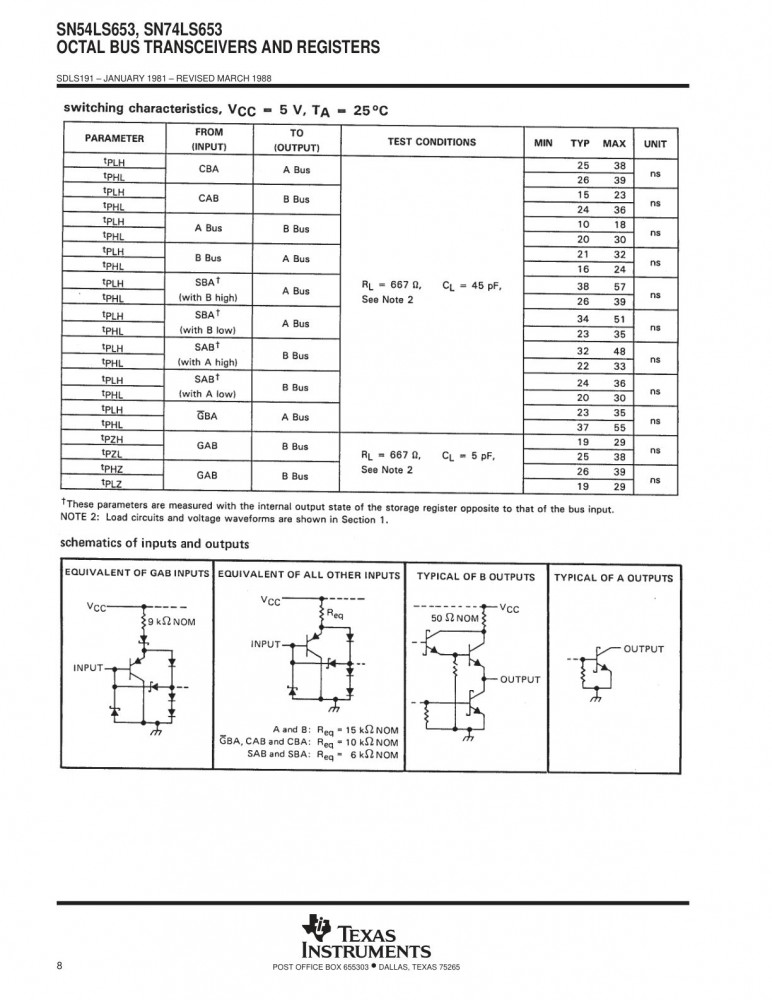 74LS652NS technical document page 9
