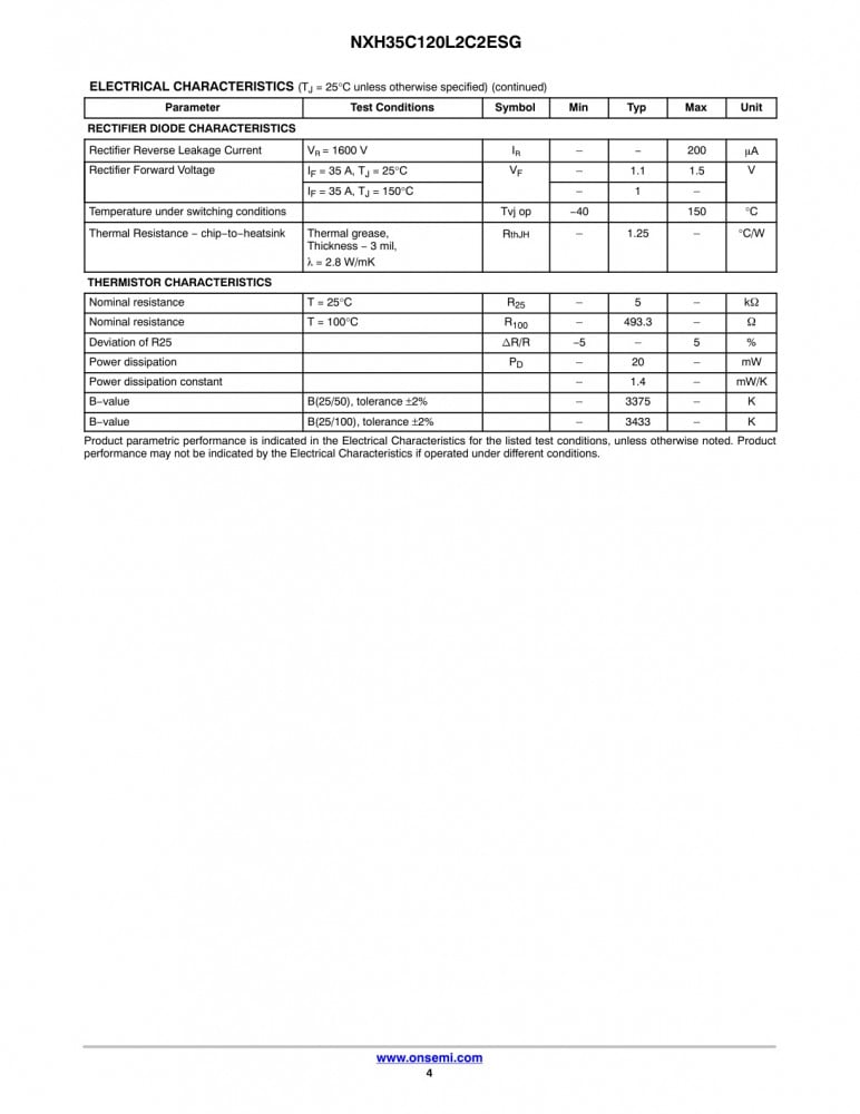 NXH35C120L2C2ESG datasheet page 4