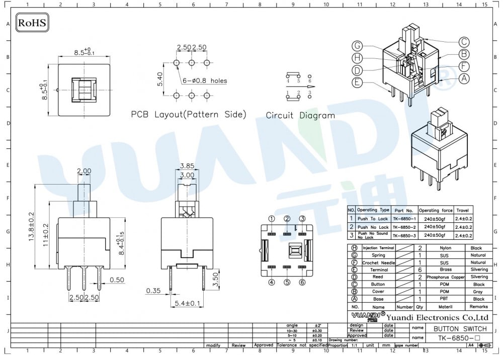 TK-6850-2 technical drawing page 1
