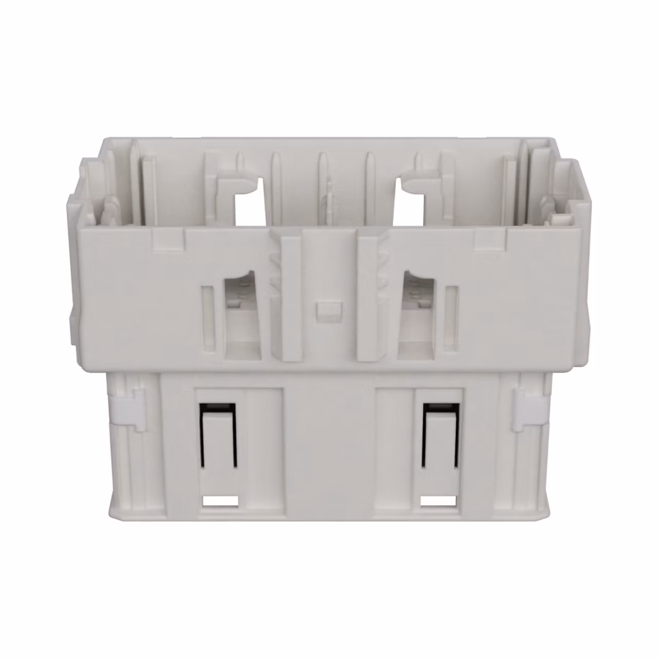 MX-DaSH Unsealed 2x2 Male Connector Assembly, without Wire Dress Cover Latch, Configuration 4, Keying Option B, Natural (White) for sale