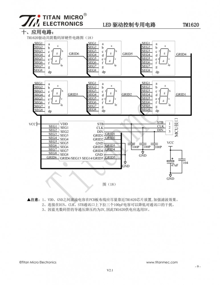 TM1620 datasheet page 9