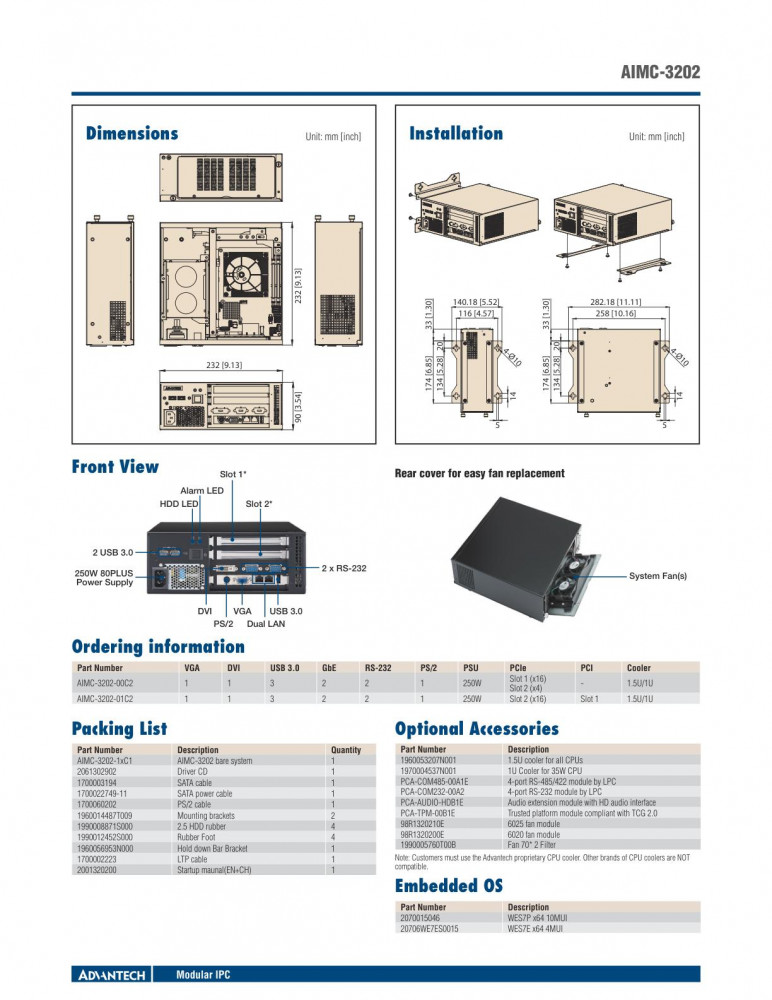 AIMC-3202 product documentation, page 3