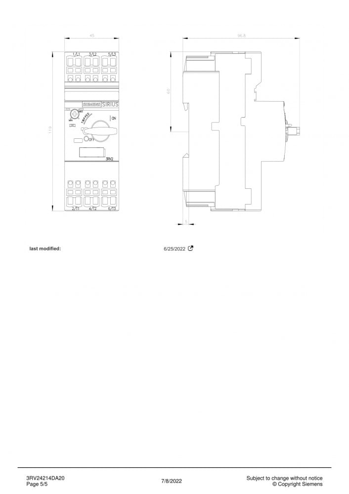3RV24214DA20 datasheet page 5