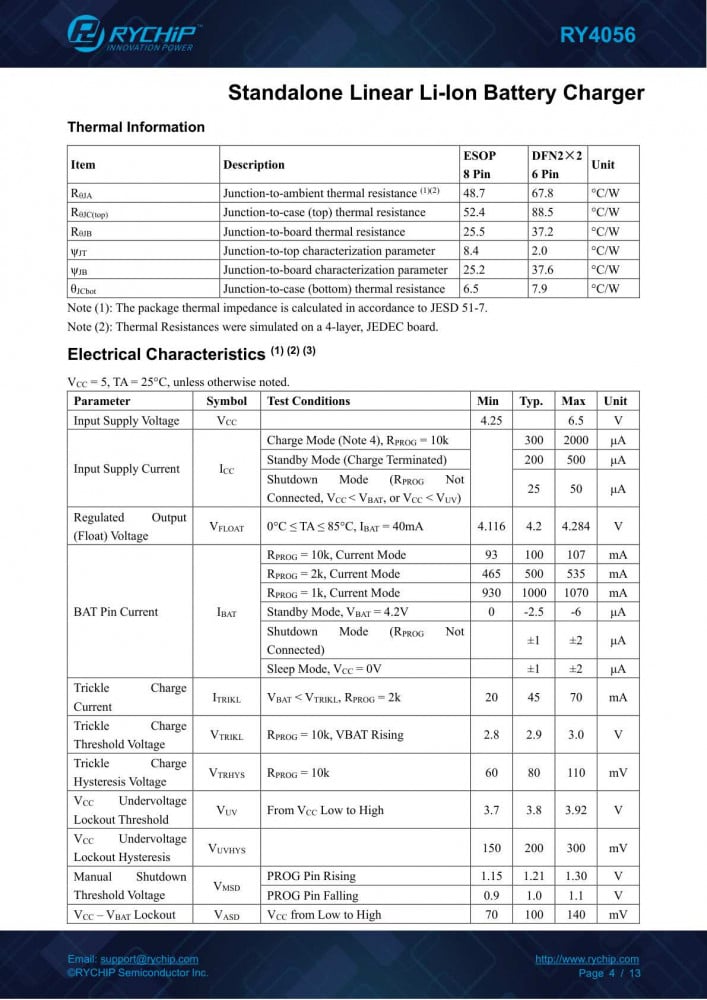 RY4056AP8 datasheet page 4