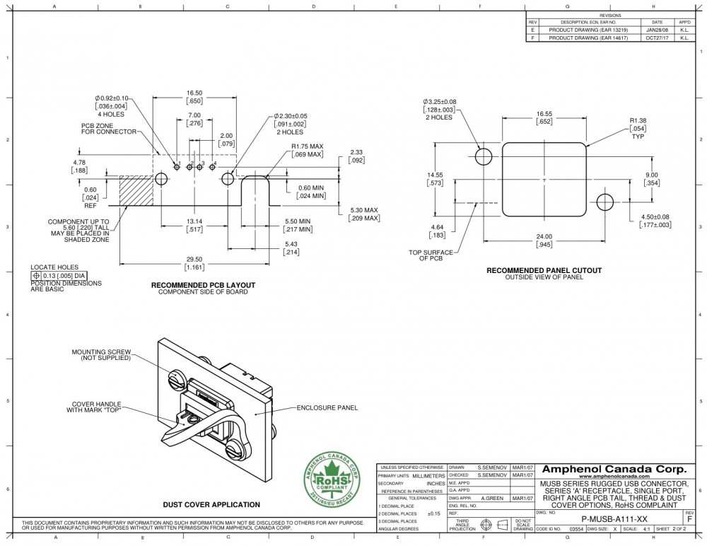 Amphenol MUSB-A111-XX product drawing page 2