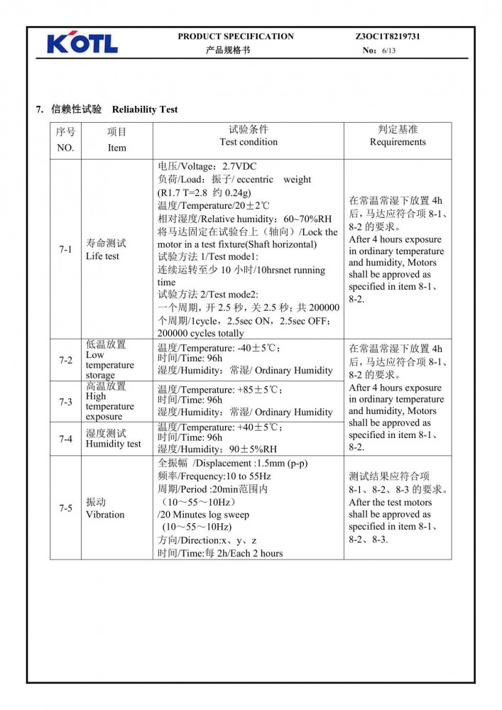 Z3OC1T8219731 specification page 6