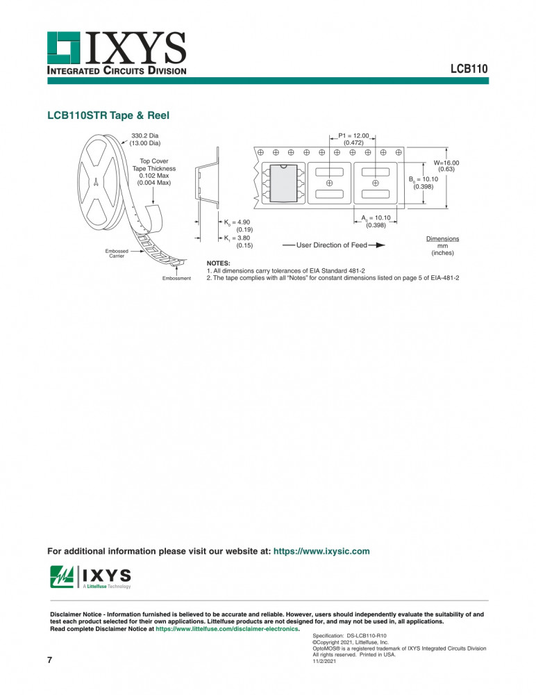 LCB110S datasheet page 7