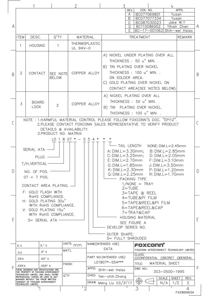 FOXCONN LD1807F-S54TD drawing page 4