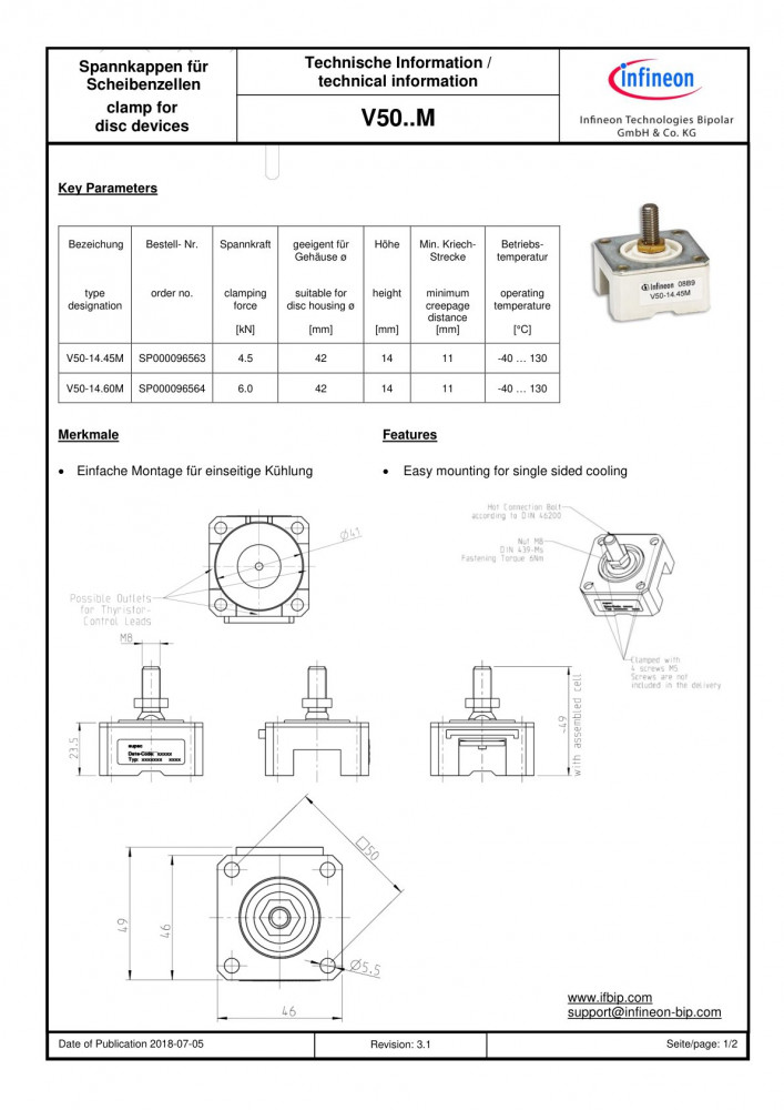 V50..M clamp technical information page 1