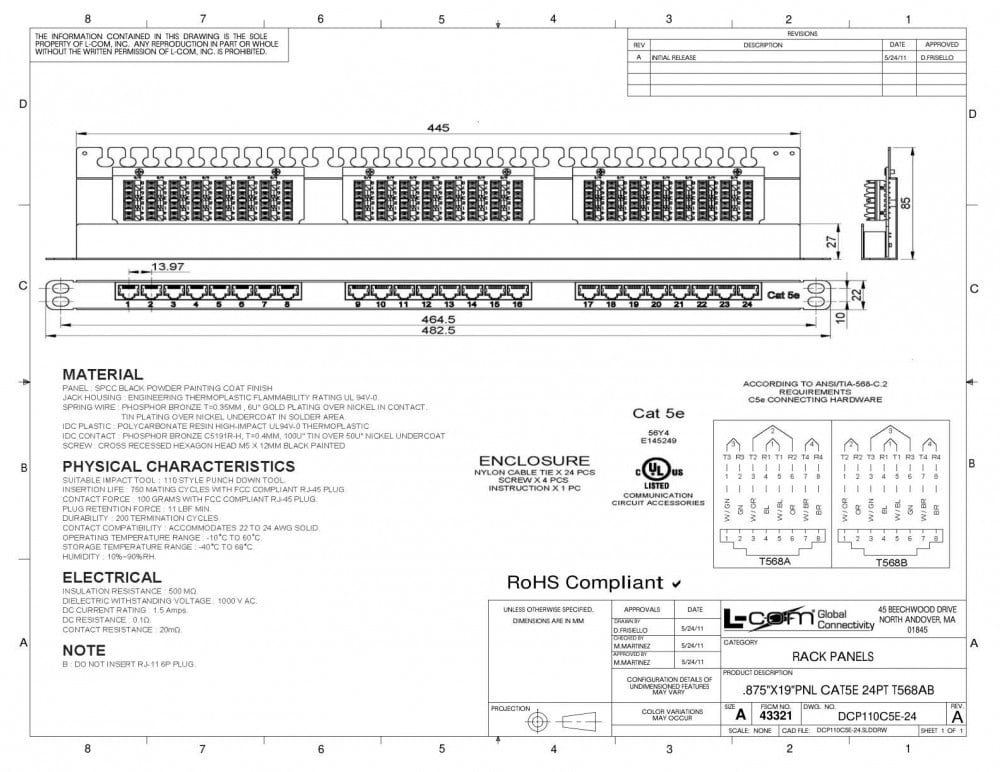 DCP110C5E-24 technical drawing