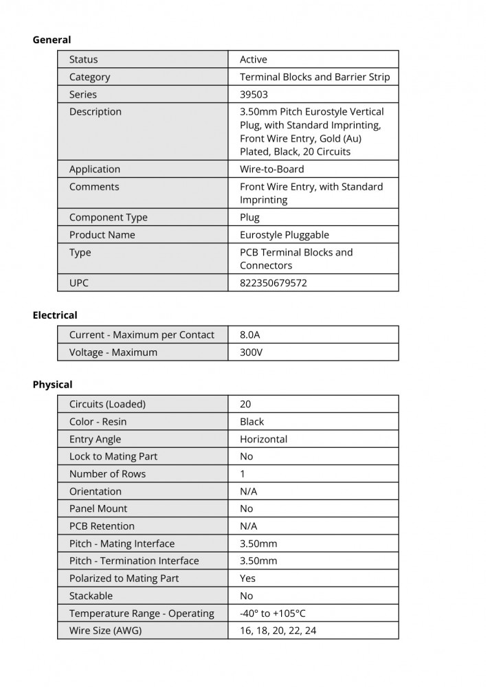 MOLEX 395033820 technical document image 2