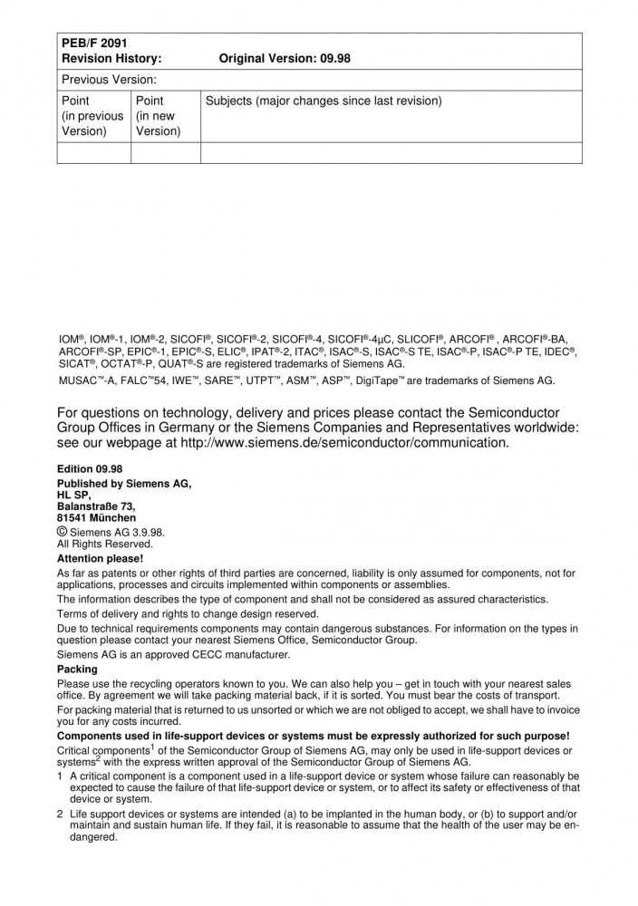 PEB2091 technical document page 2