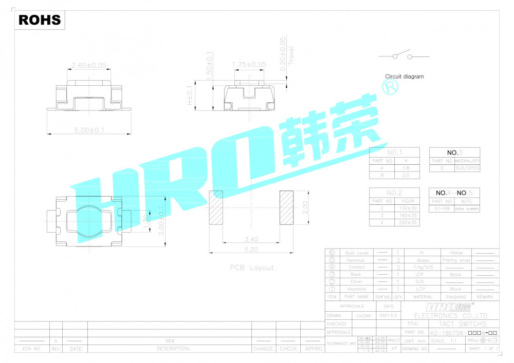K2-1807SM-A4DW-06 manufacturer technical drawing