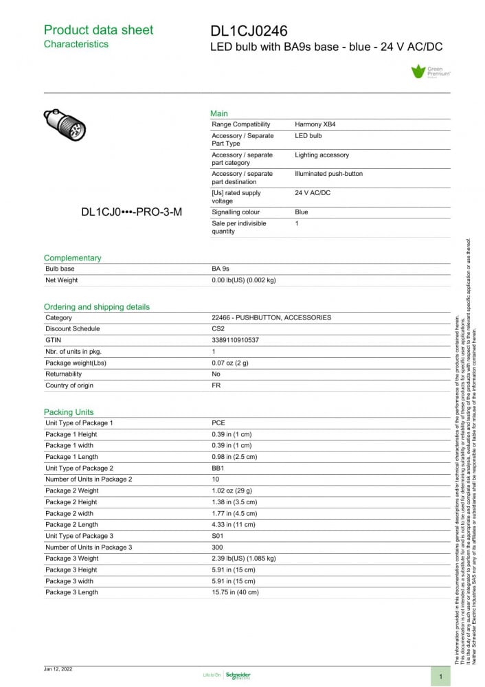 DL1CJ0246 technical document page 1