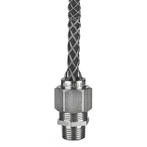 Kellems Wire Management, Deluxe Cord Grips, Straight Male Stainless, .250-.375