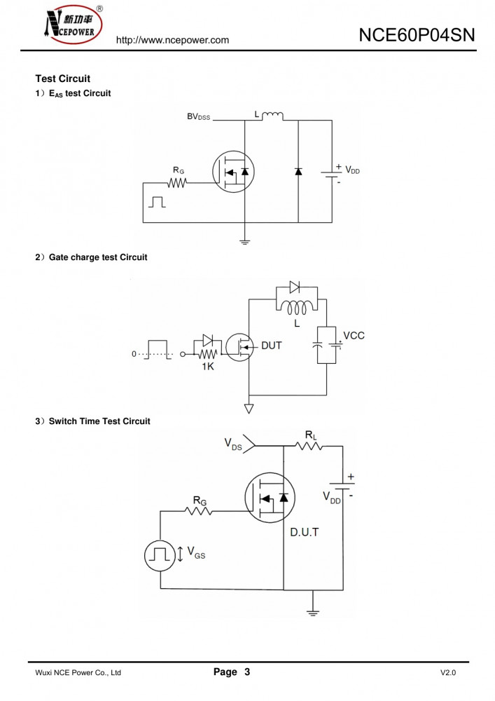 NCE60P04SN datasheet page 3