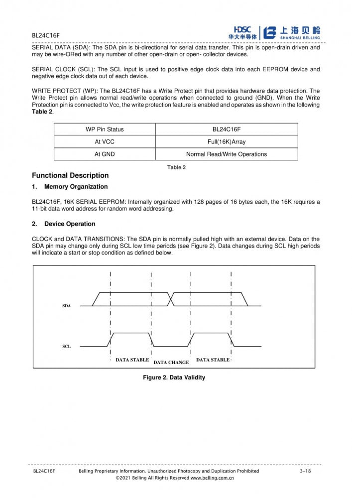 BL24C16F datasheet page 3
