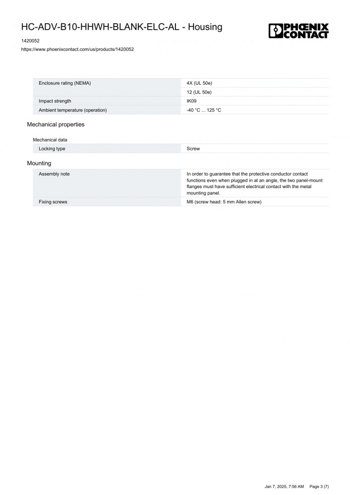 Phoenix Contact 1420052 technical document page 3