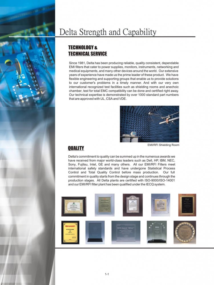 DELTA EMI Filters catalogue page 3